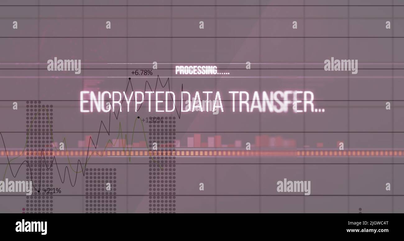 Image of data processing over grid Stock Photo - Alamy