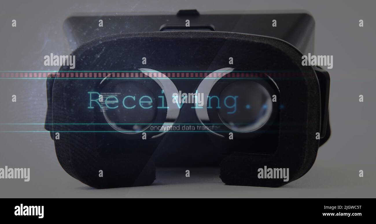 Image of data processing over vr headset Stock Photo - Alamy Image of data processing over vr headset Stock Photo - Alamy