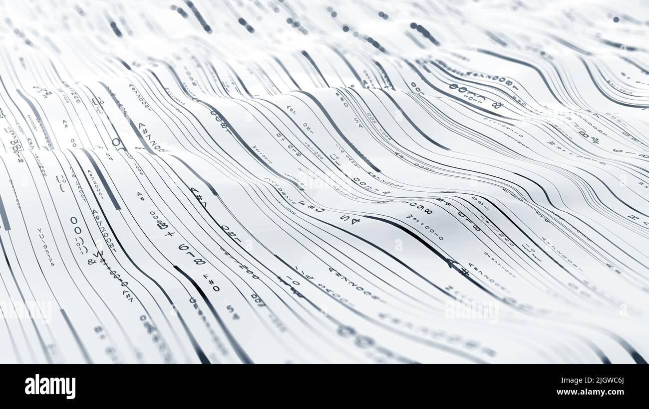 Big data flow, information field of innovation, digital cyber wave, coded information, current ...