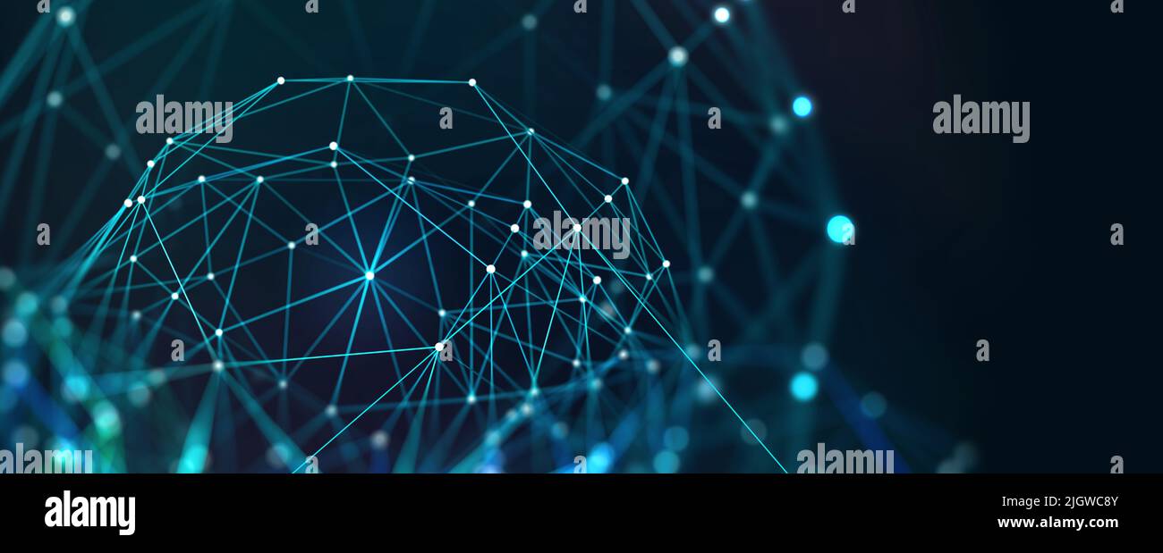 Neural network, artificial intelligence, social connections, digital ...