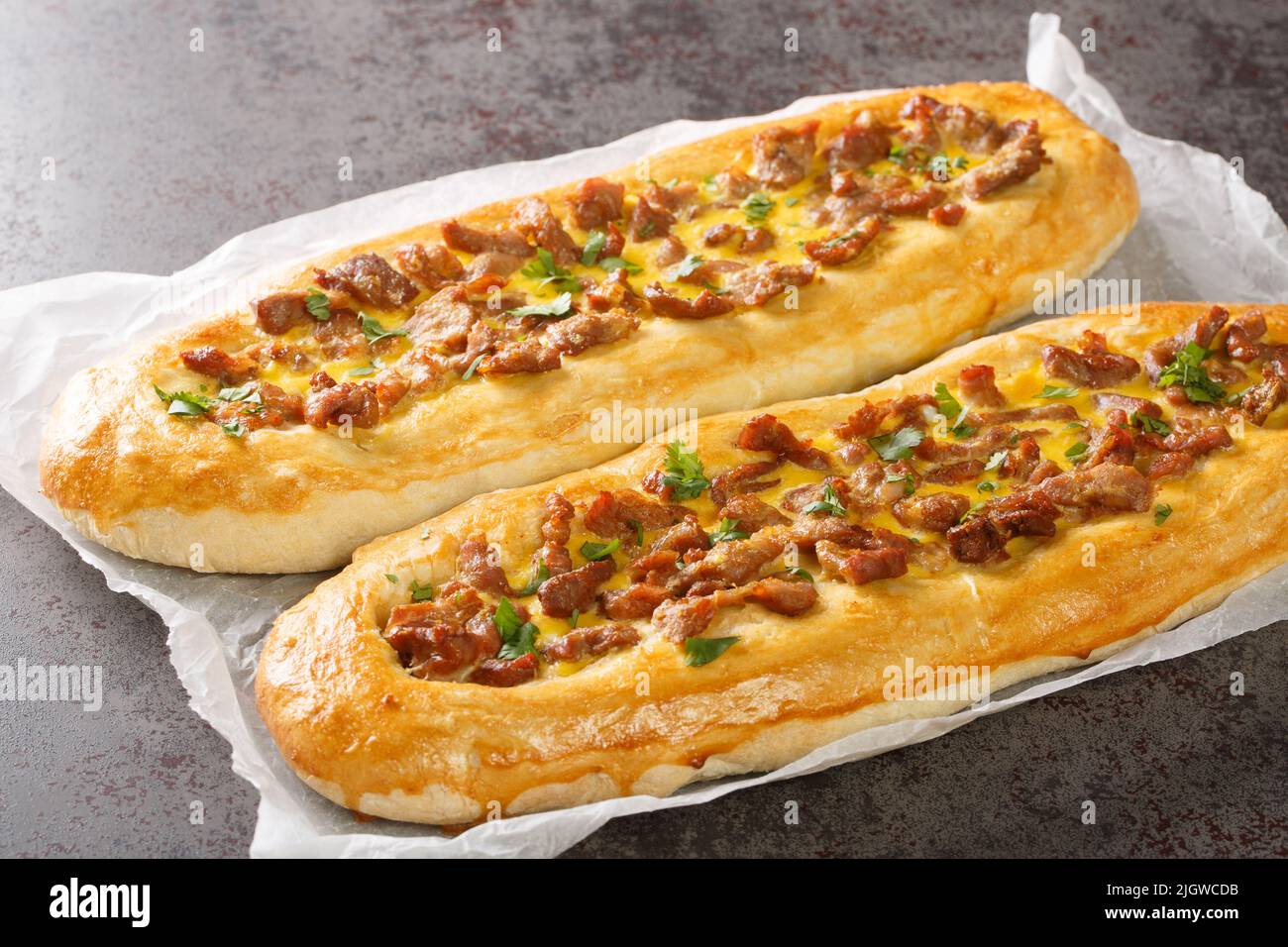 Pastrmalija Macedonian Pizza is a traditional favorite, made with ...