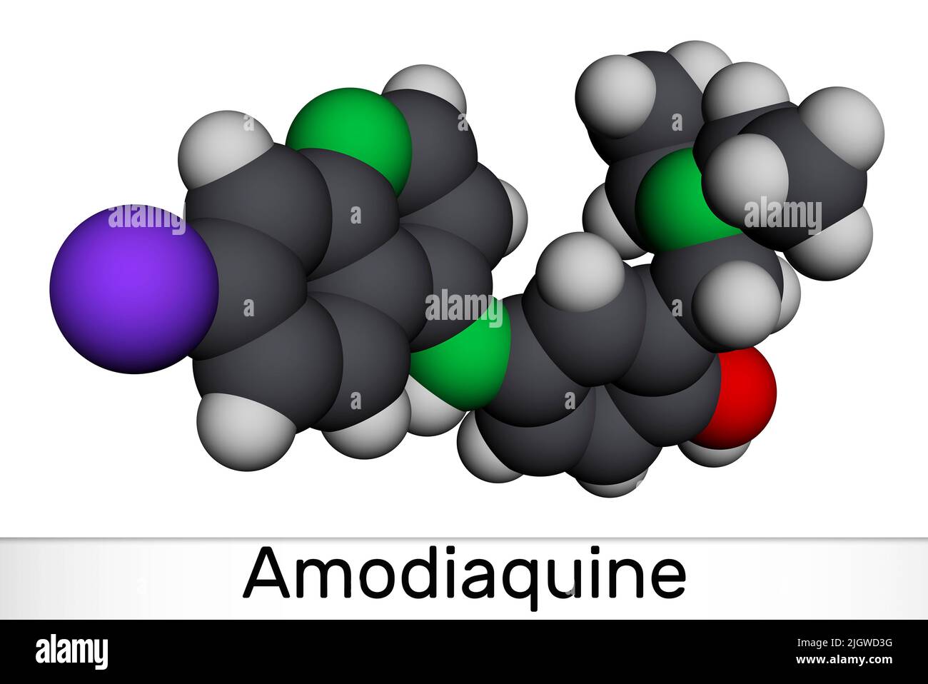 Amodiaquine, ADQ molecule. It is aminoquinoline, used for the therapy ...