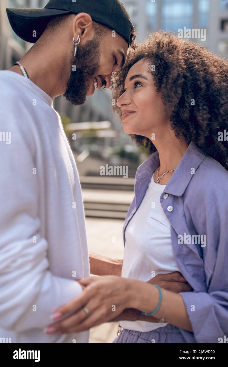 Exited couple hi-res stock photography and images - Alamy