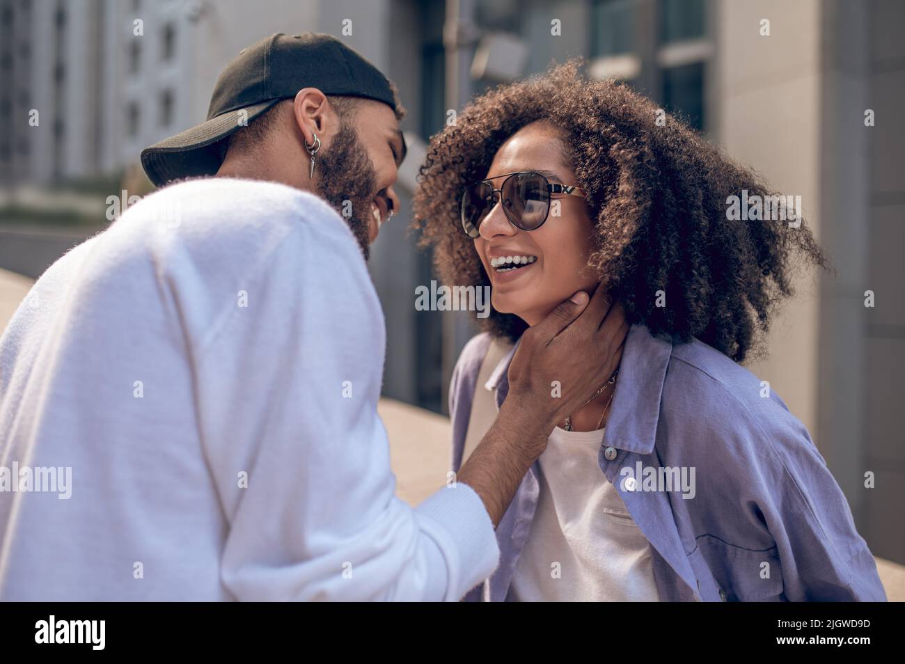 Young woman flirting hi-res stock photography and images - Alamy