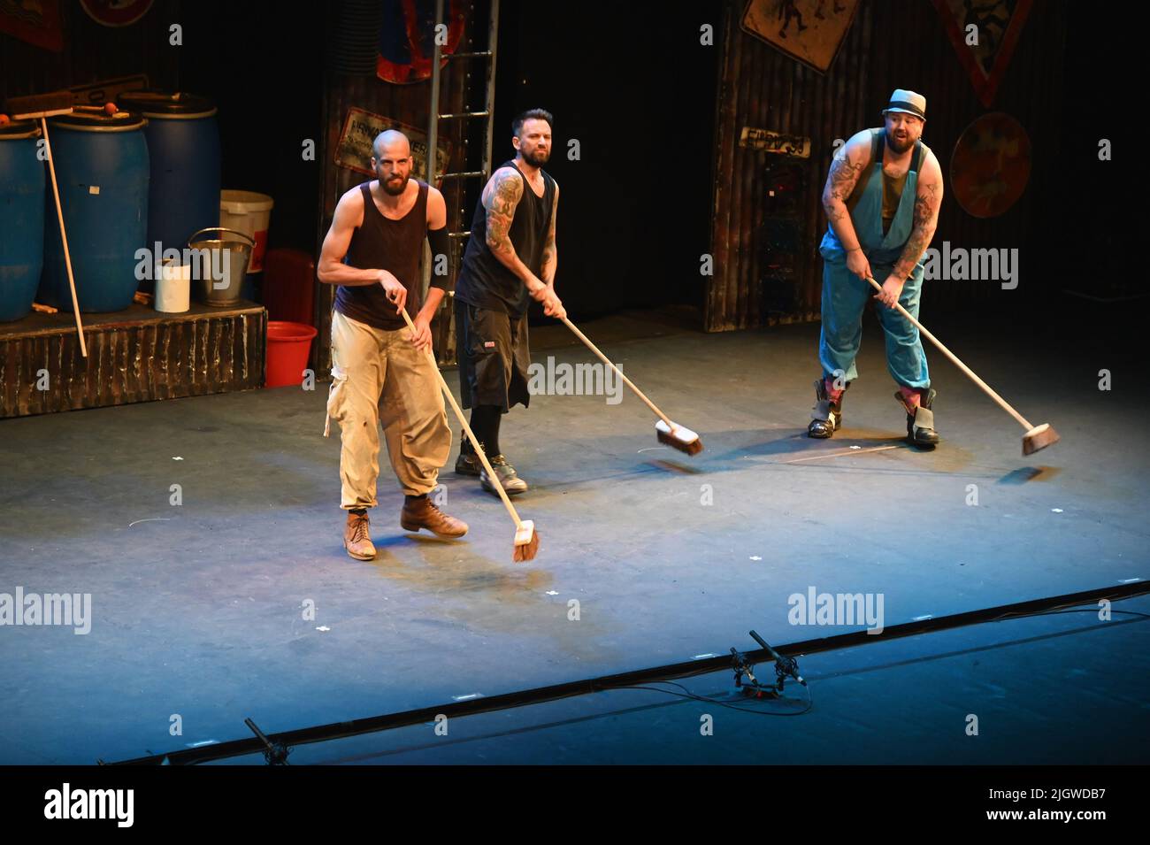 Cologne, Germany. 12th July, 2022. Performance at the premiere of the ...