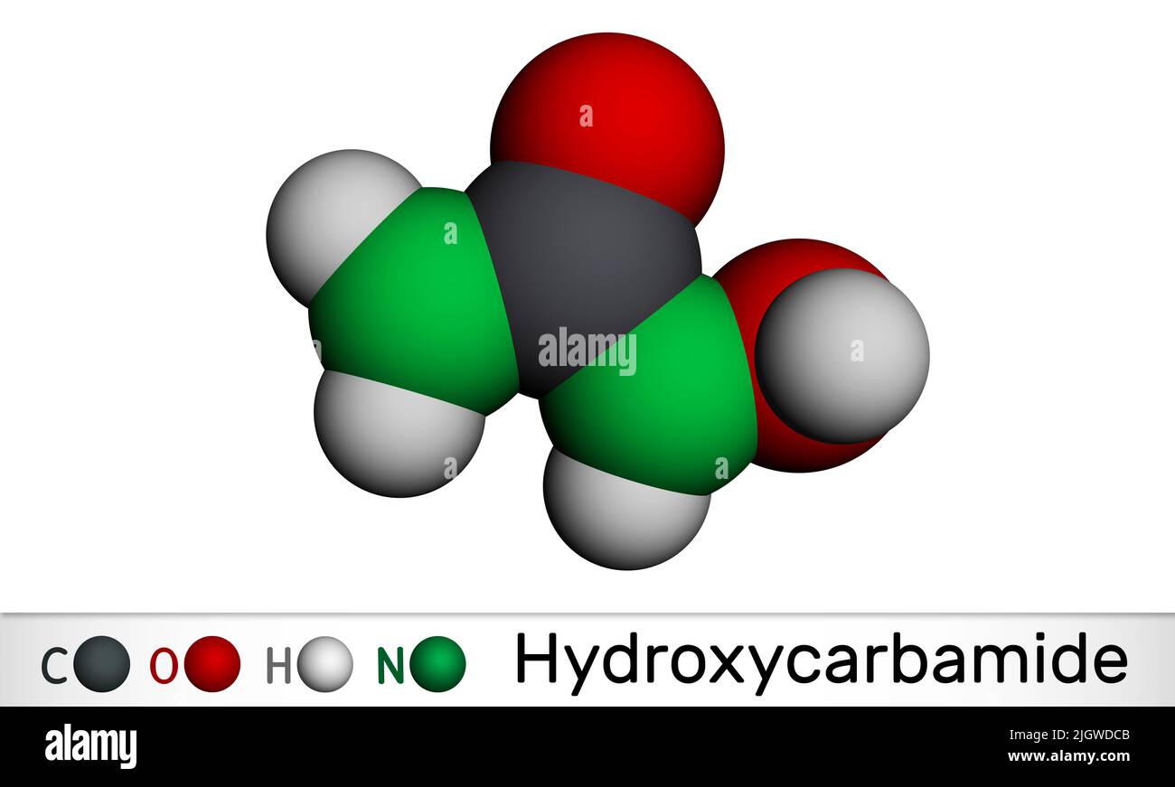 Hydroxycarbamide, hydroxyurea molecule. It is antimetabolite drug to ...
