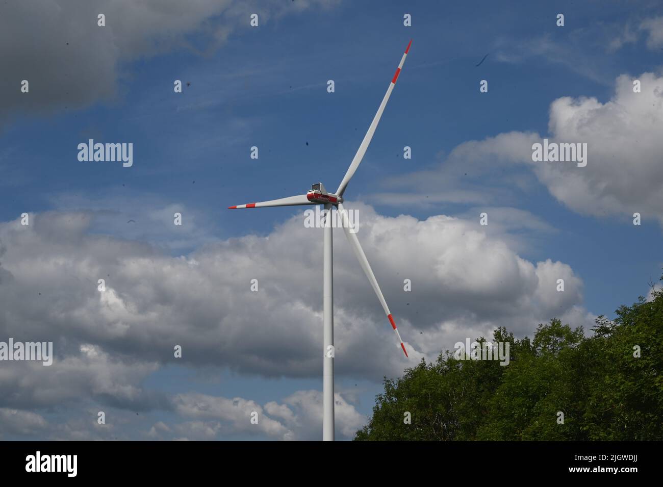 Pronsfeld, Germany. 25th June, 2022. A wind turbine, wind turbine of ...