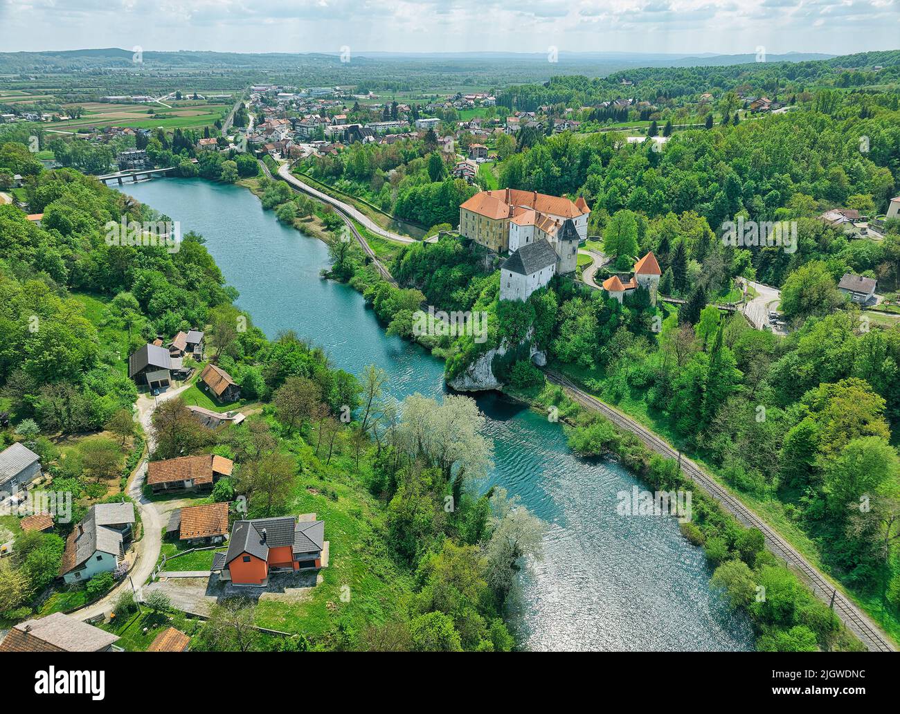 Old huge castle on river hi-res stock photography and images - Alamy