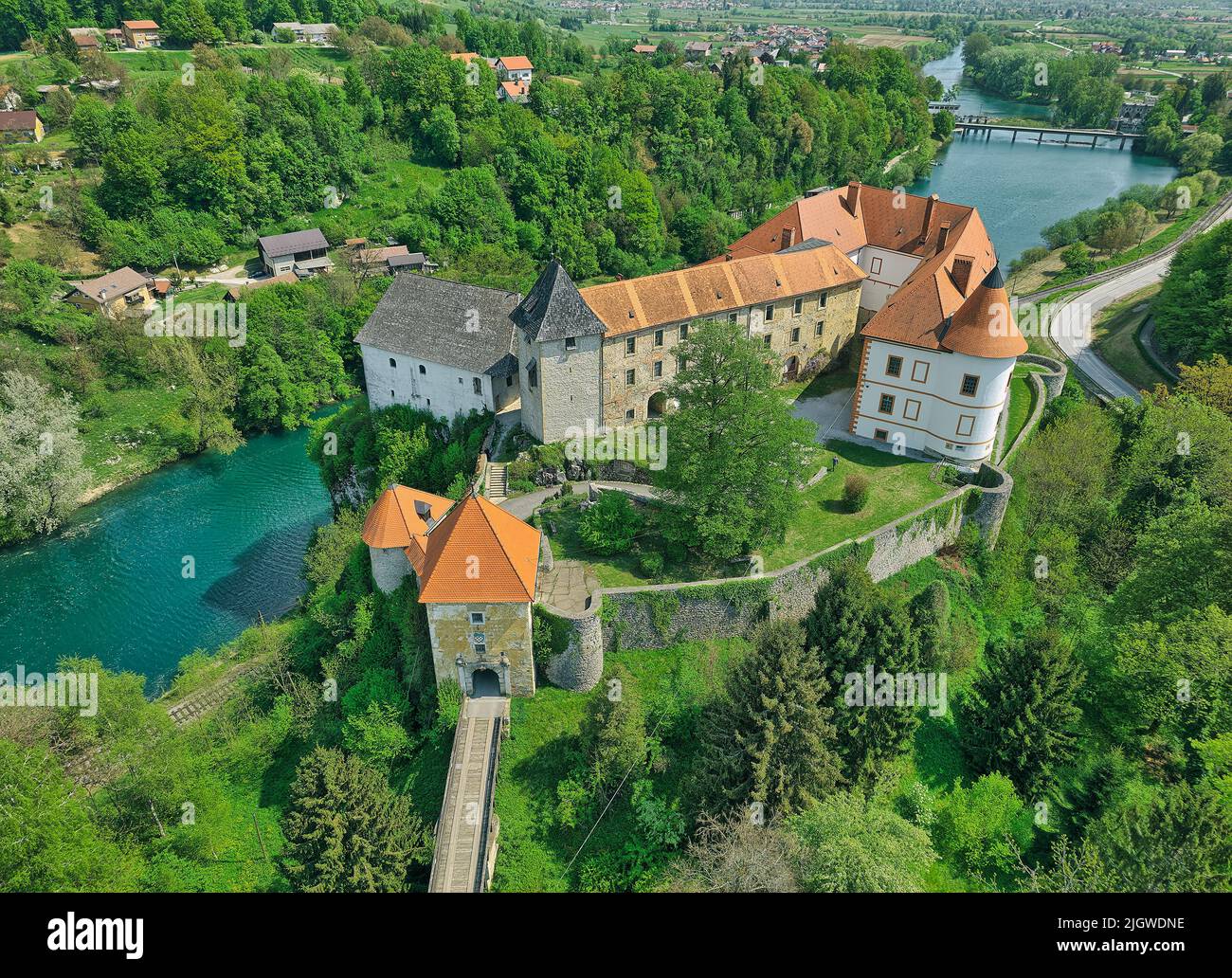 Old huge castle on river hi-res stock photography and images - Alamy