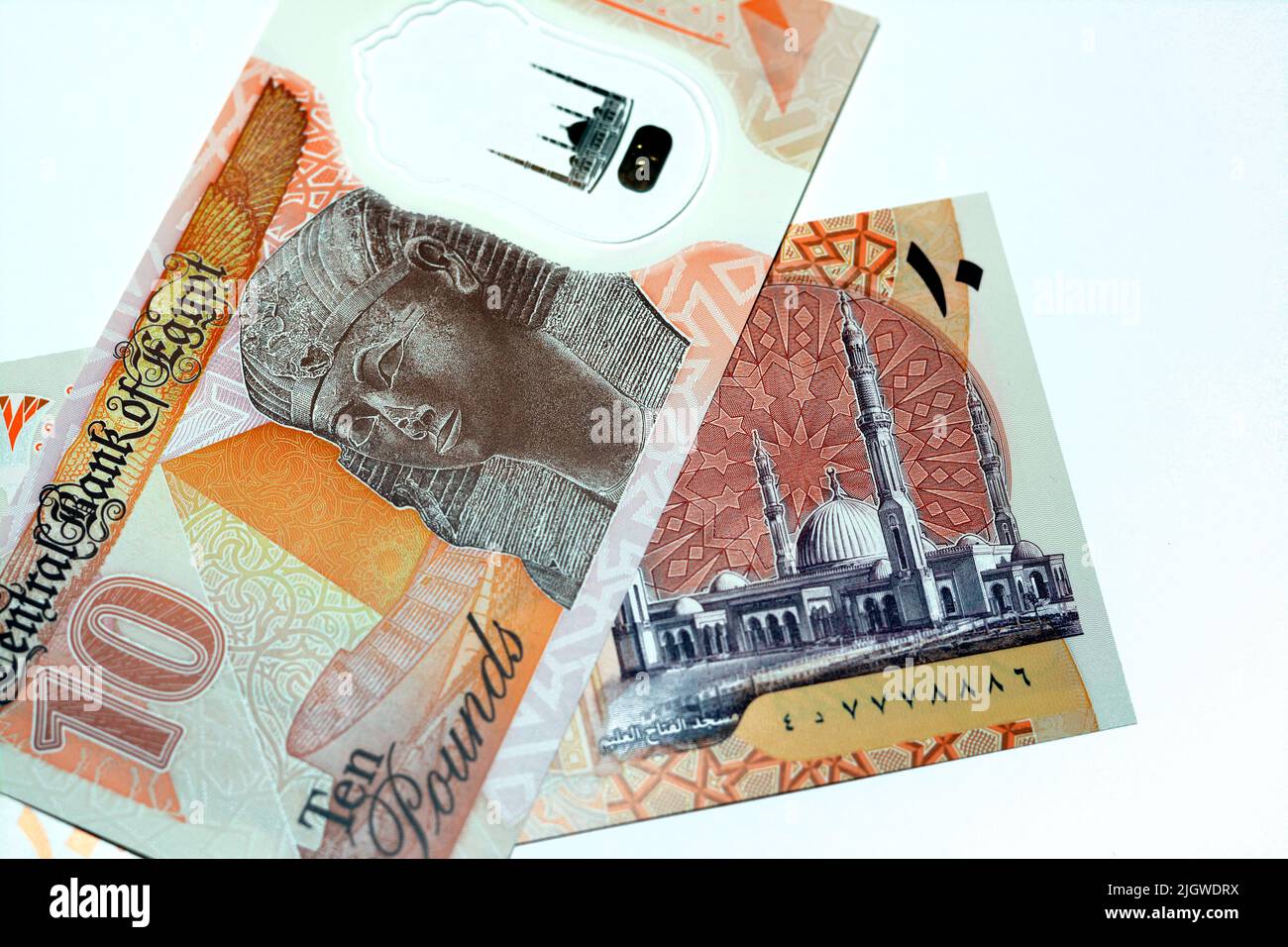 The new first Egyptian 10 LE EGP ten pounds plastic polymer banknote ...