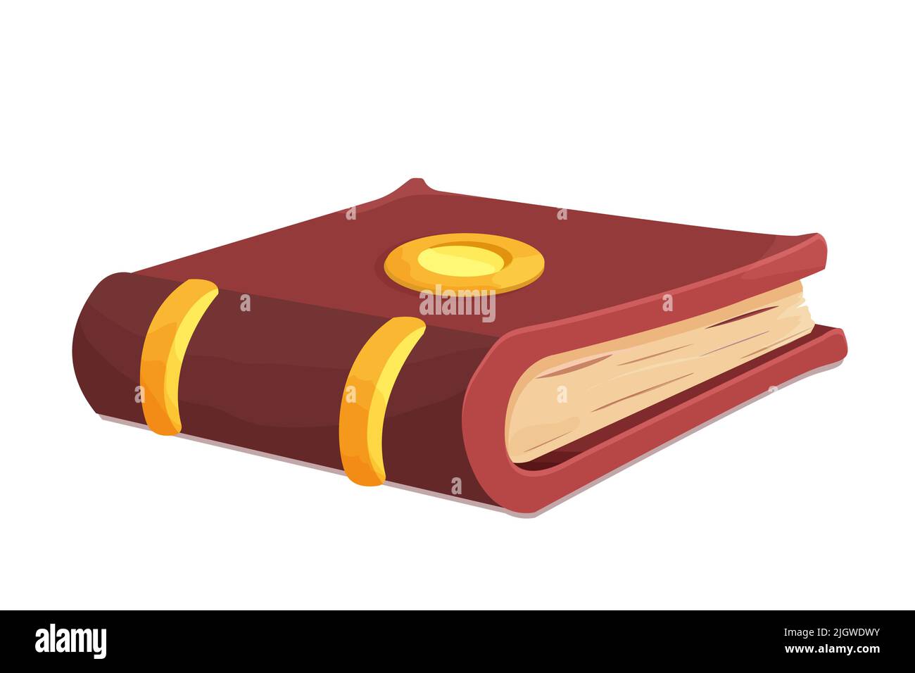 Red magic book game icon, asset in cartoon style isolated on white ...