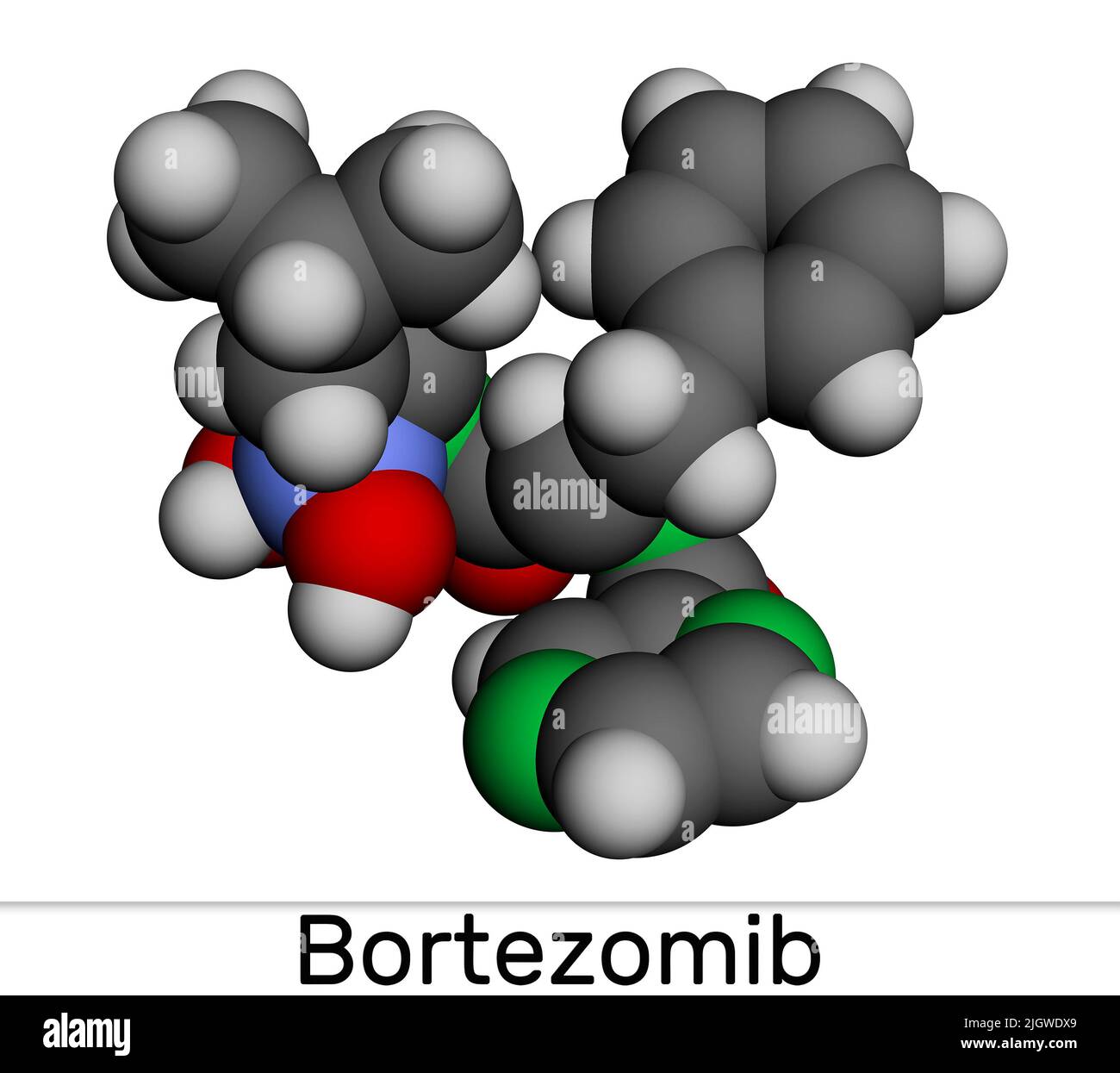 Bortezomib molecule. It is anticancer medication used to treat multiple ...