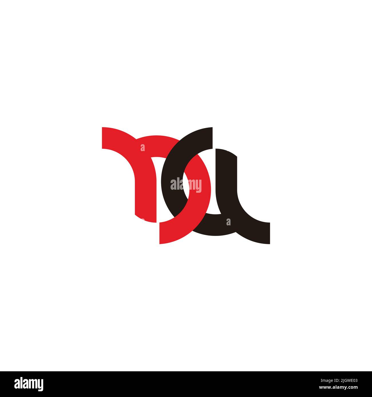 letter da simple colorful linked geometric logo vector Stock Vector ...