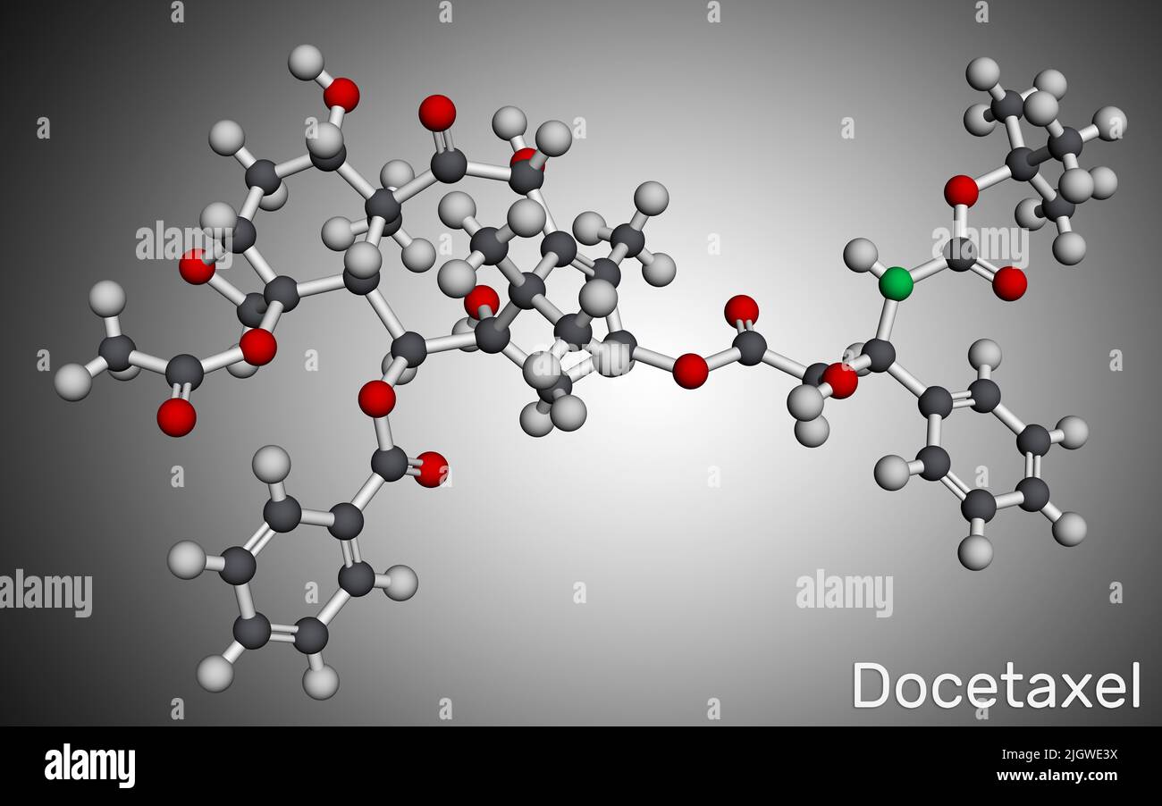 Docetaxel, DTX or DXL molecule. It is taxoid antineoplastic agent used ...