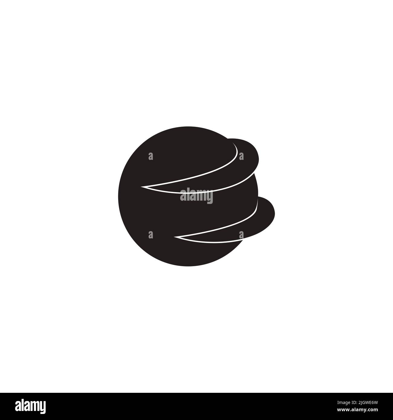 circle curves motion circle silhouette object logo vector Stock Vector ...