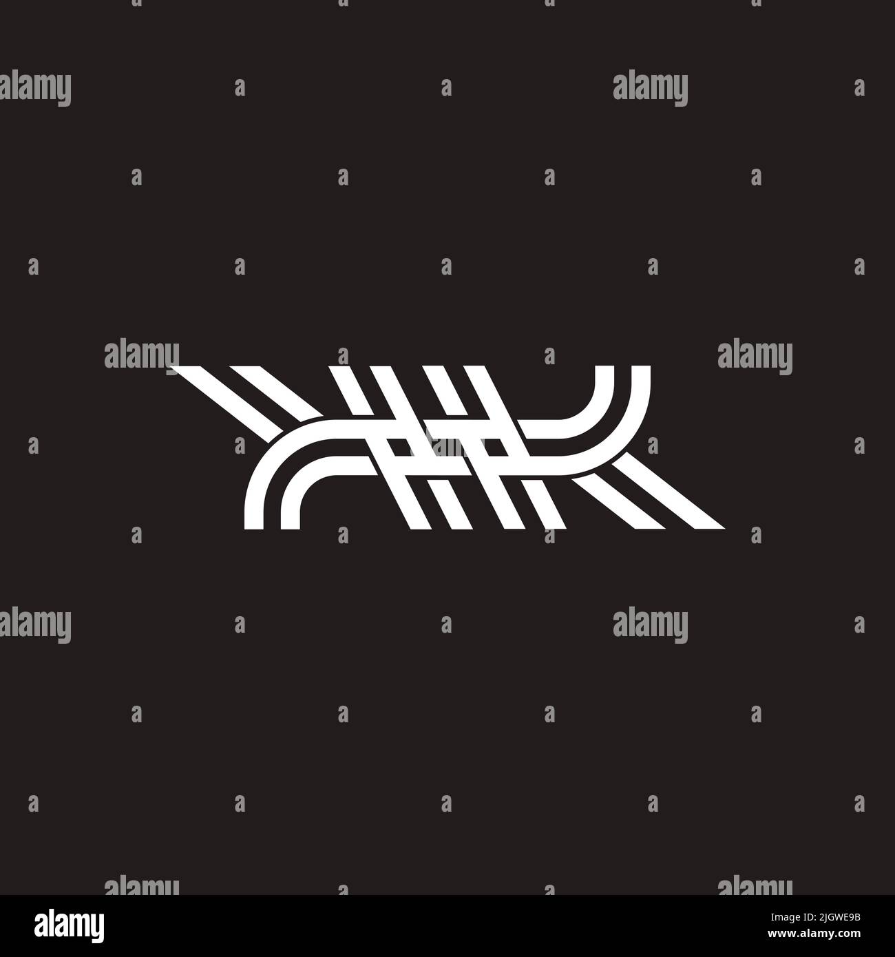 letter kk stripes linear art geometric line logo vector Stock Vector ...