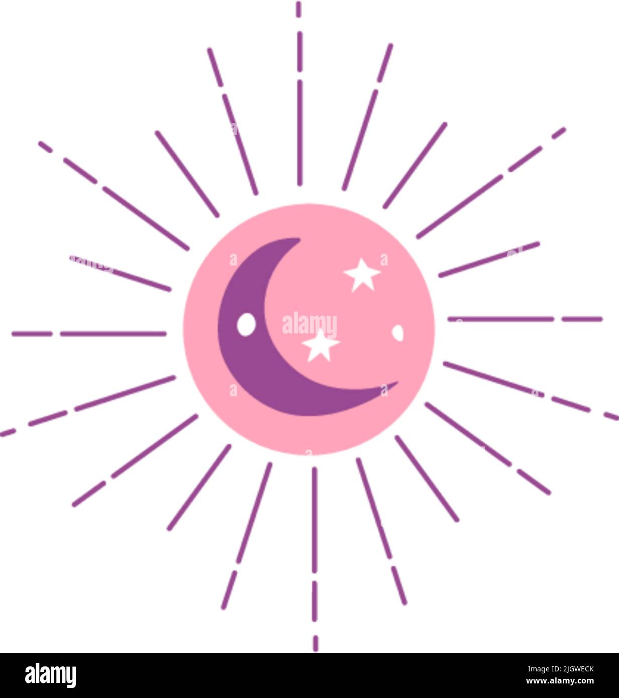 Sunshine and moonlight, magic symbol unity icon Stock Vector Image ...