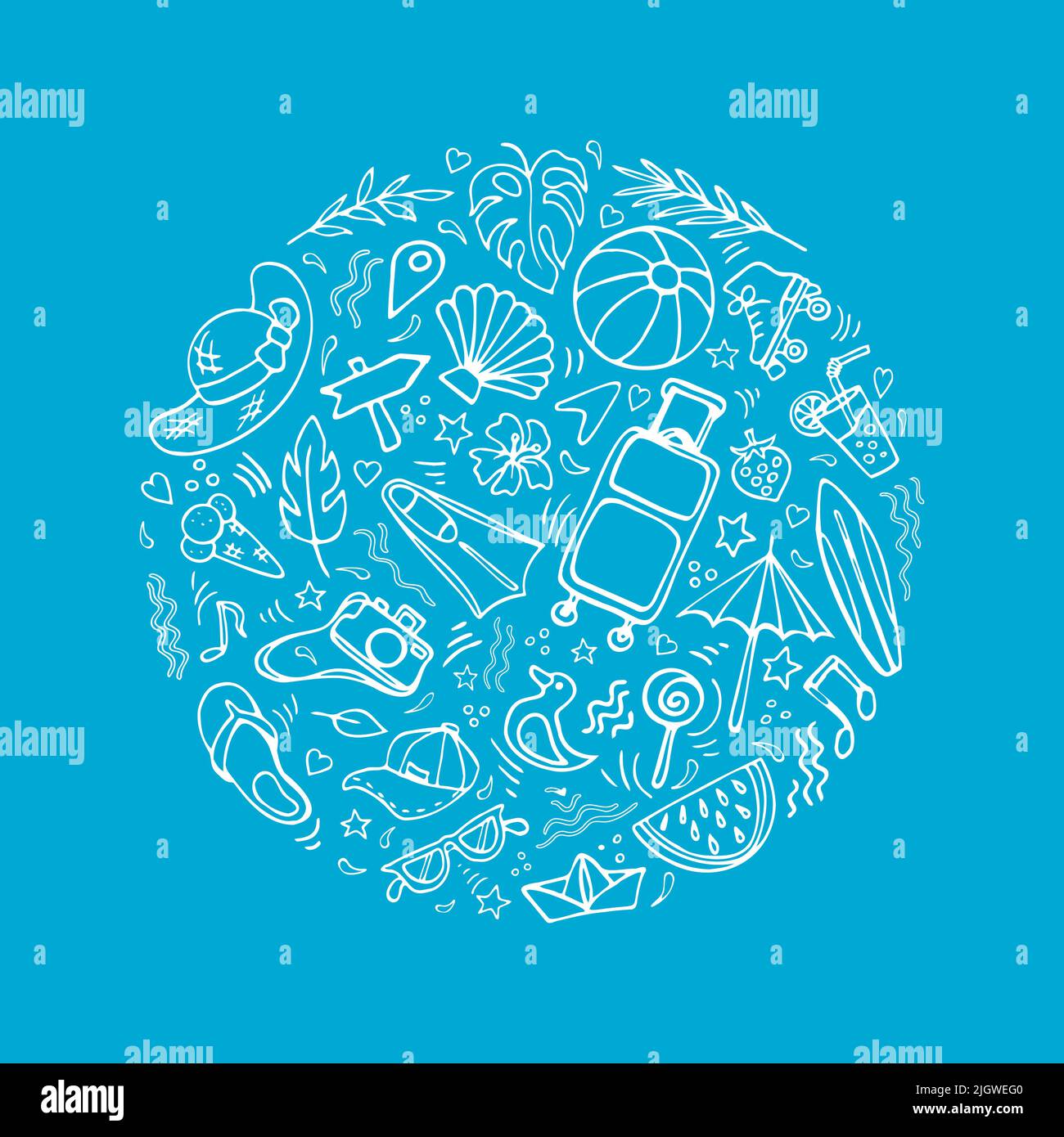 Summer relax composition Stock Vector Images - Alamy