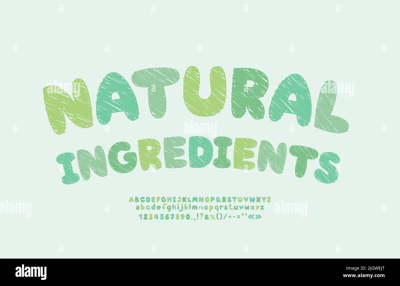 Trendy product sticker green colors Natural Ingredients. Creative ...