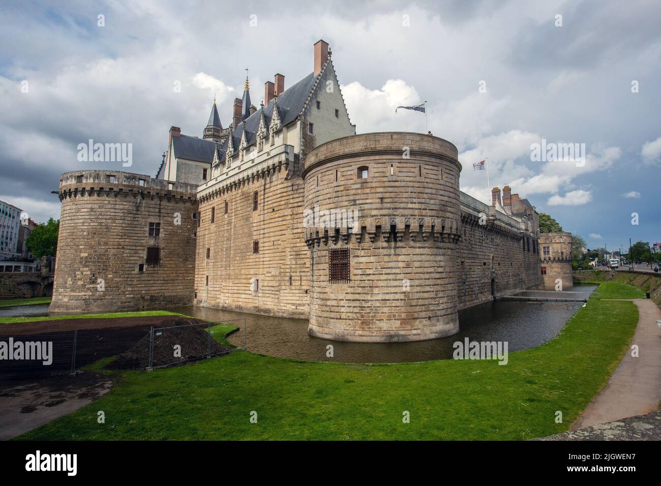 Castle of the Dukes of Brittany andand the goose and the child in ...