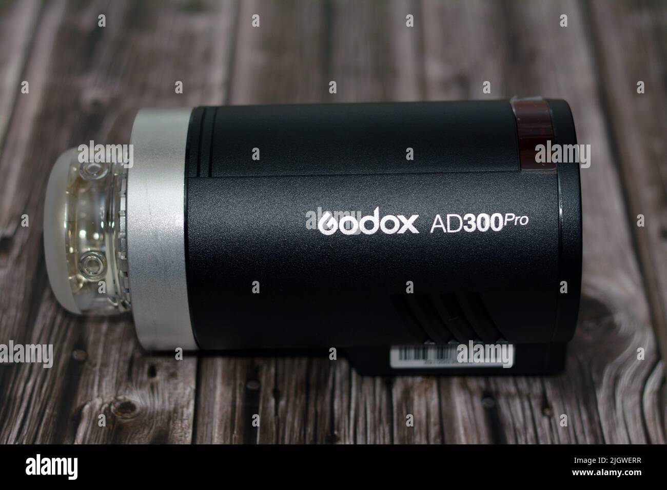 Cairo, Egypt, June 11 2022: A portable Godox AD300 Pro outdoor flash ...