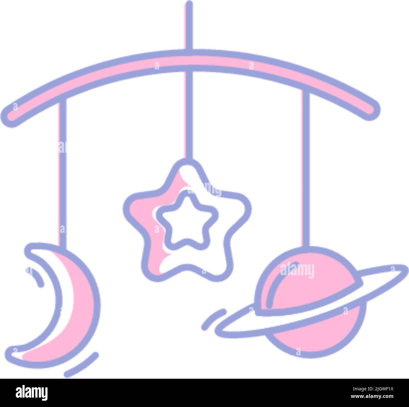Baby mobiles, toys hanging on threads trinkets Stock Vector Image & Art ...
