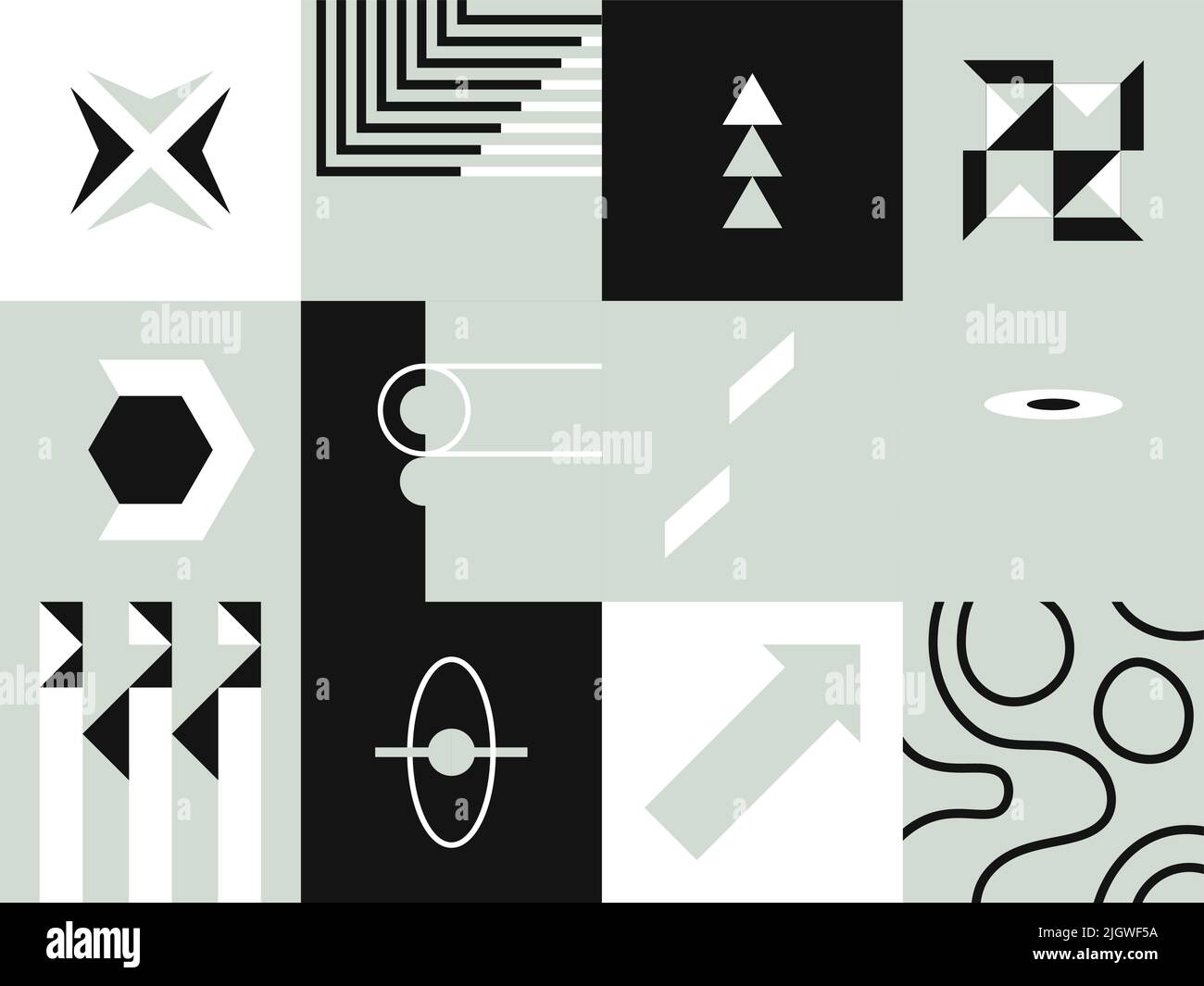Minimalistic banner geometric shapes Stock Vector Images - Alamy