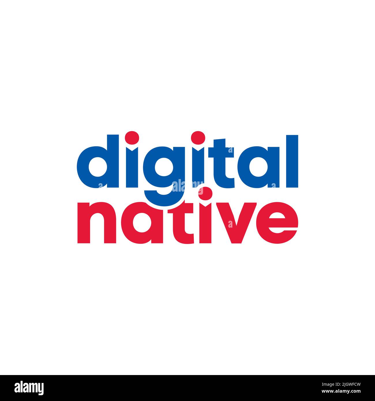 Digital Native text design vector on white background Stock Vector ...