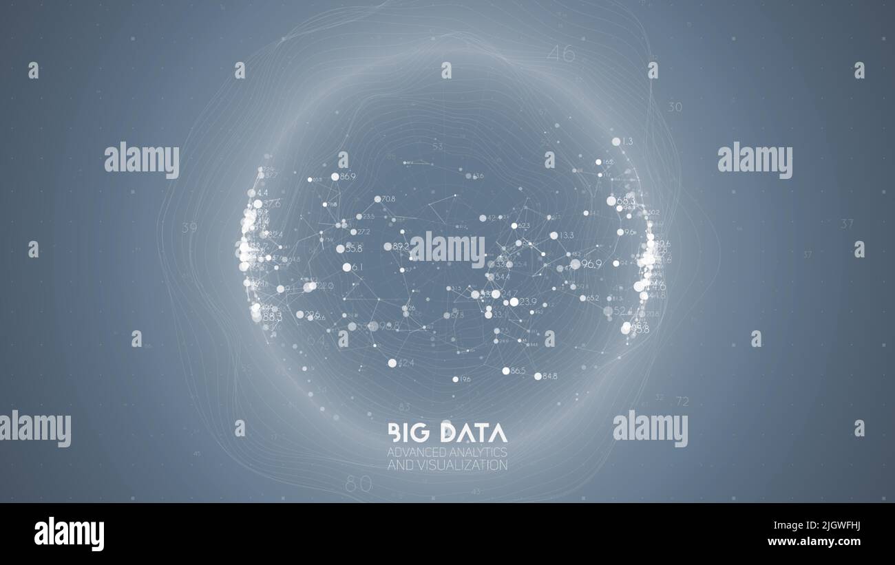 Big data visualization. Futuristic infographic. Information aesthetic ...