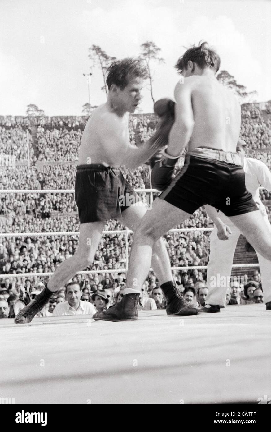 Boxen in der Waldbühne - Hans Grotsch und Erich Langen bei einem ...