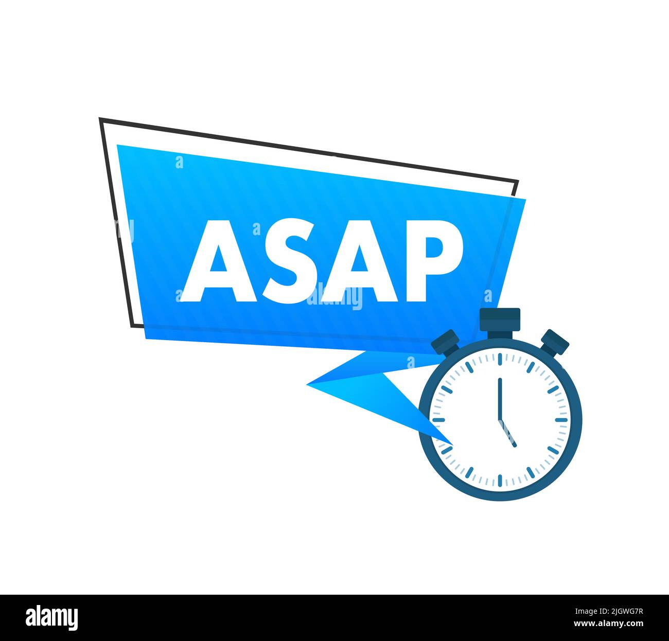ASAP - As Soon As Possible. Online advertising. Vector illustration ...
