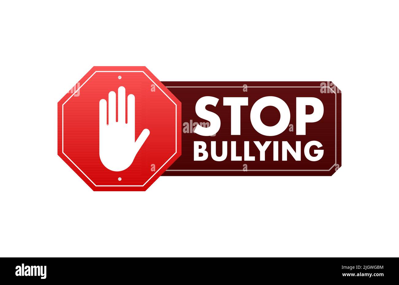Stop Bullying Sign. Cyber protection. Social Problems. Vector ...