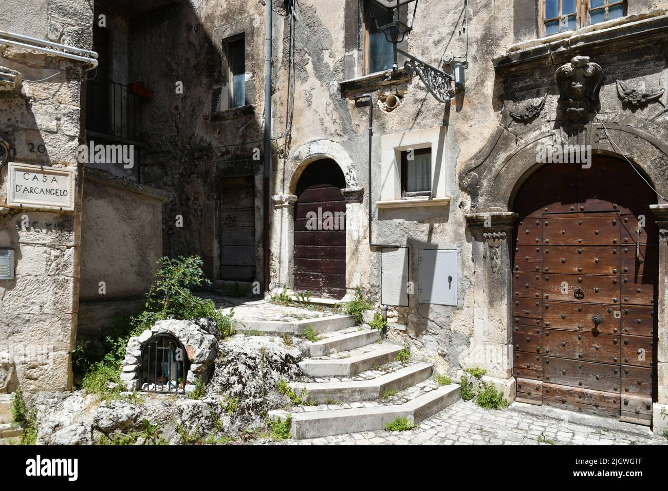 A historic building in Campo di Giove, a medieval village in the ...