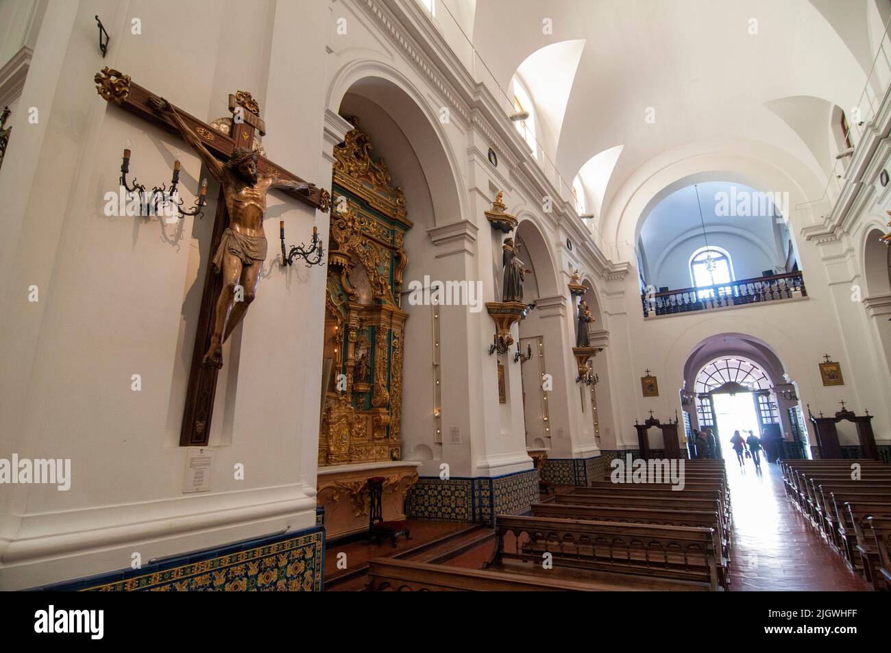 The interior of Our Lady of Pilar Church in Recoleta in Buenos Aires ...