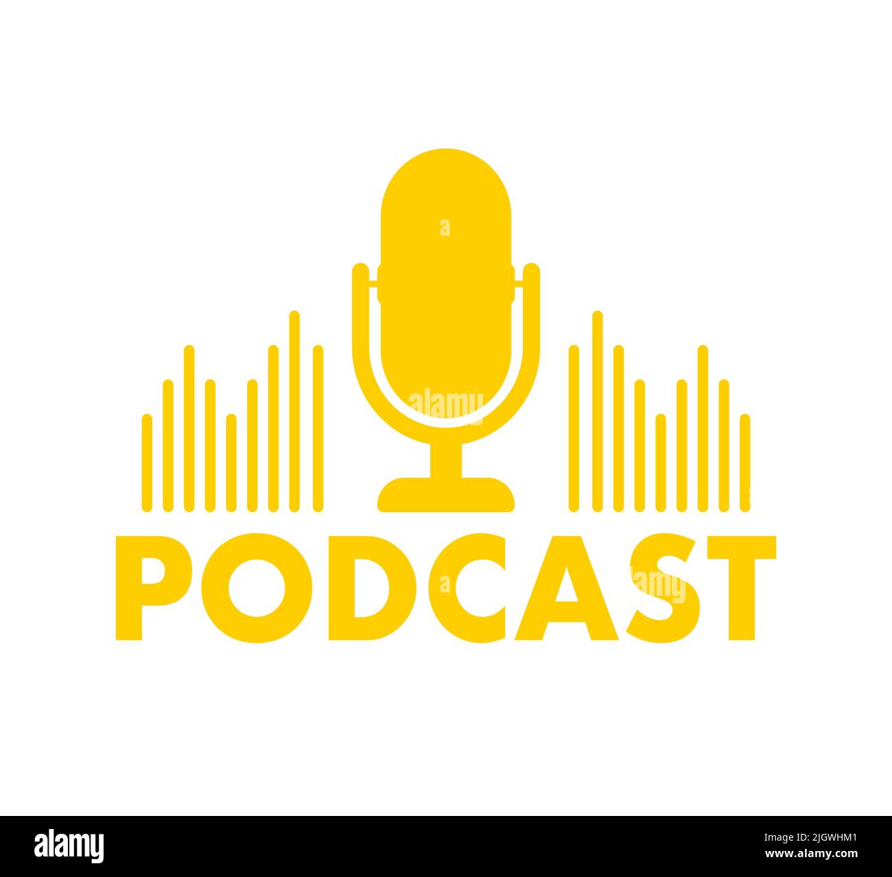 Podcast. Badge, icon, stamp, logo. Vector stock illustration Stock ...