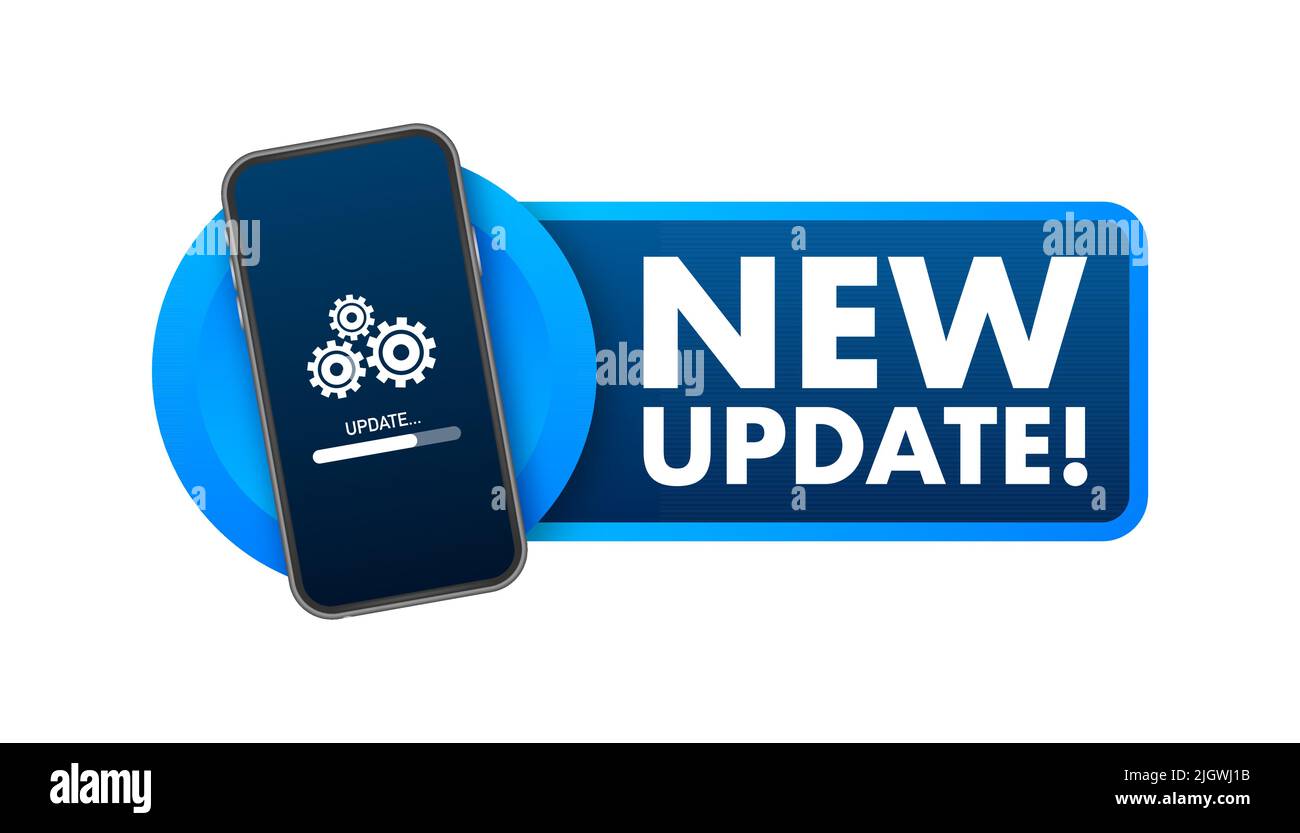 System Software Update Data Update Or Synchronize With Progress Bar On The Screen Vector
