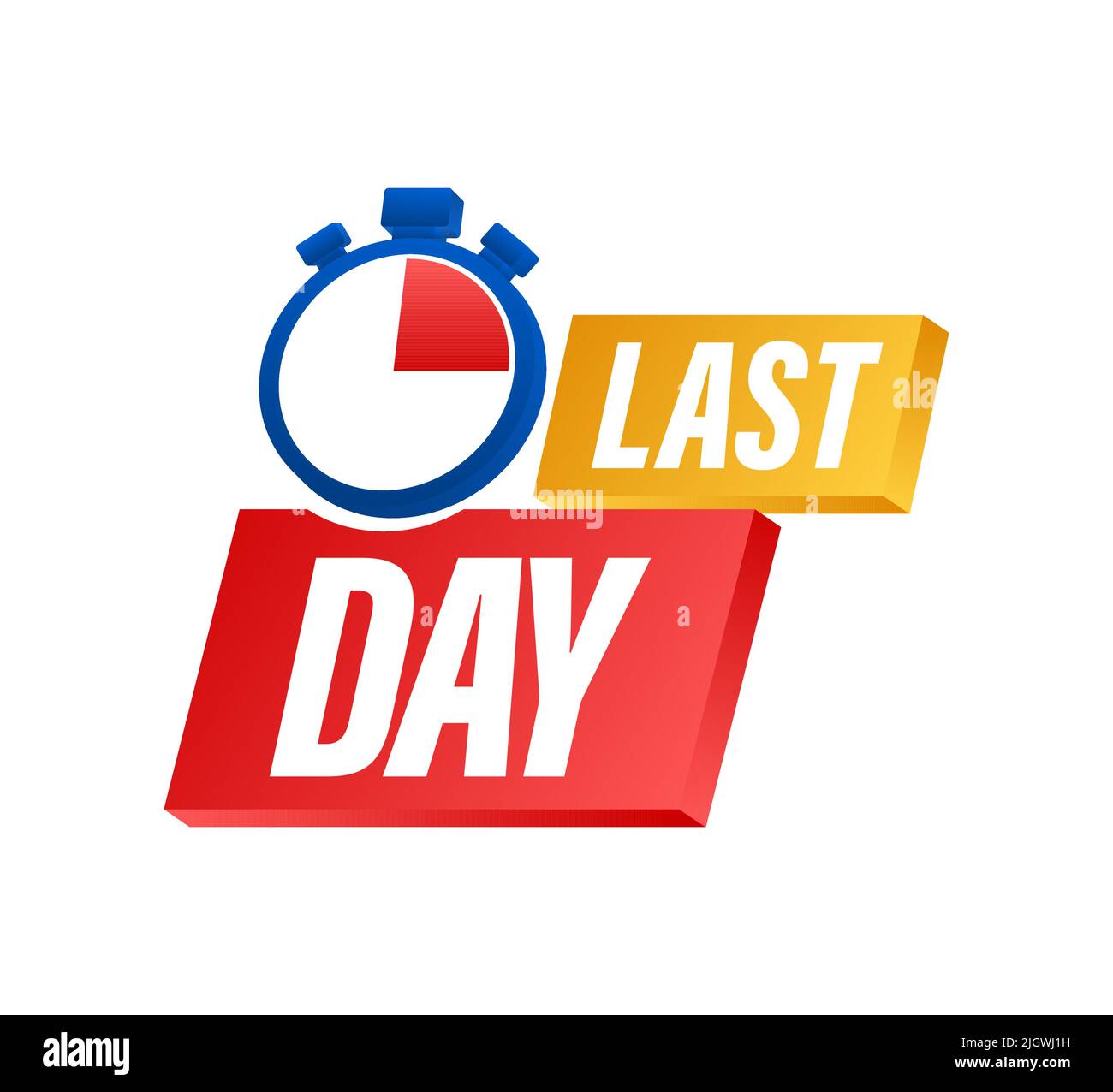Last day. Discount promotion. Limited time offer. Vector illustration ...
