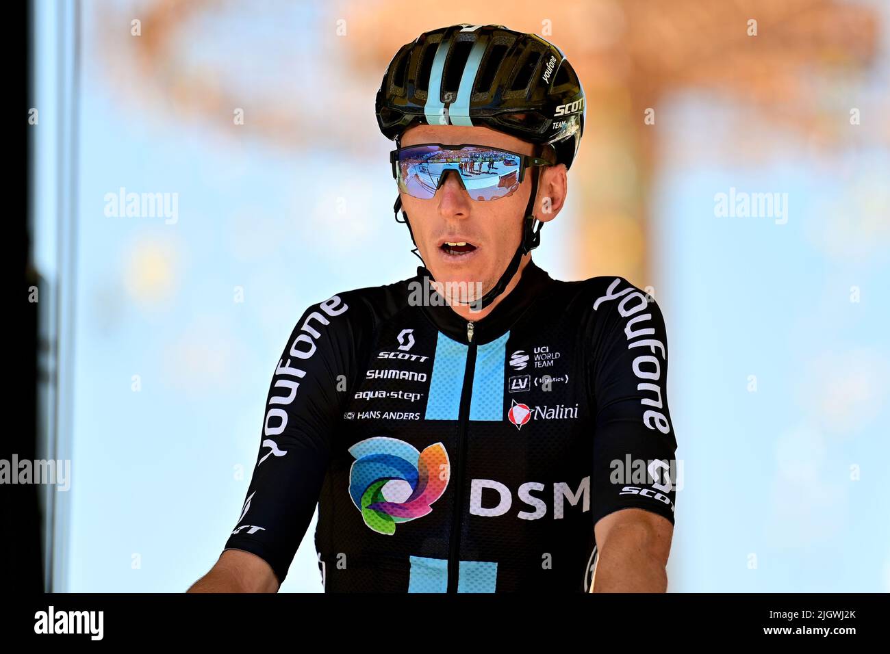 Granon, France, 13th July 2022. Romain Bardet of France and Team DSM ...