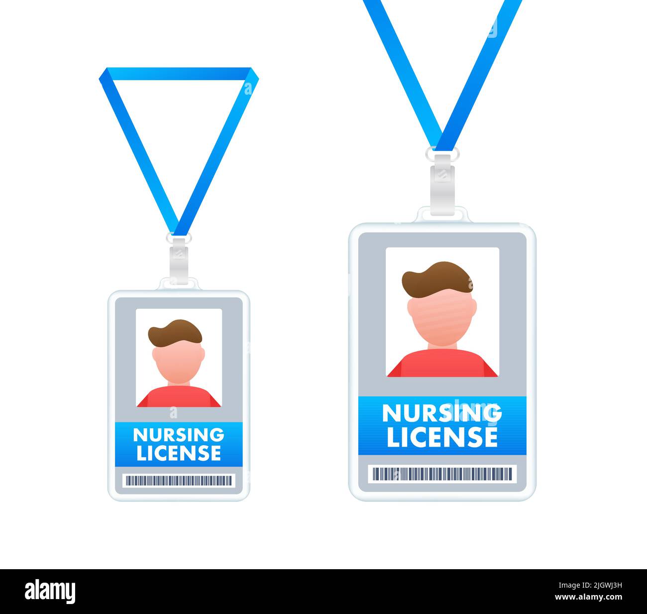 license doctor, nurse. Identification card icon. Medical card. Vector ...
