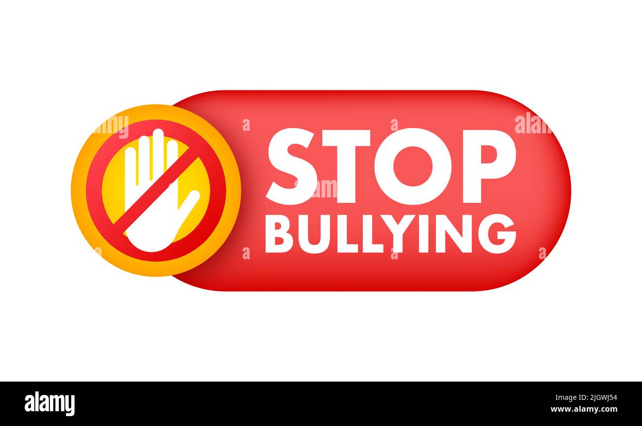 Stop Bullying Sign. Cyber protection. Social Problems. Vector ...