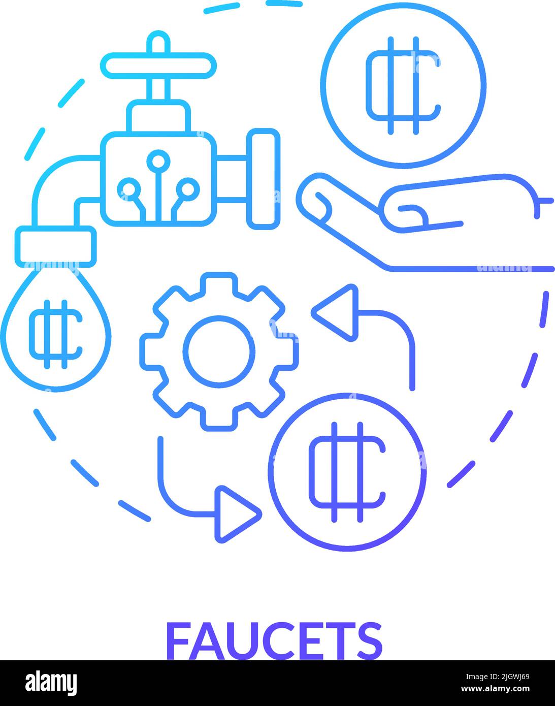 Faucets blue gradient concept icon Stock Vector Image & Art - Alamy