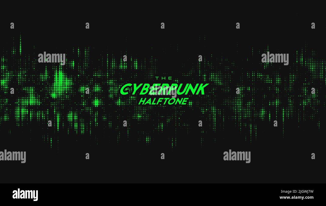 Green screen halftone dots grid hi-res stock photography and images - Alamy