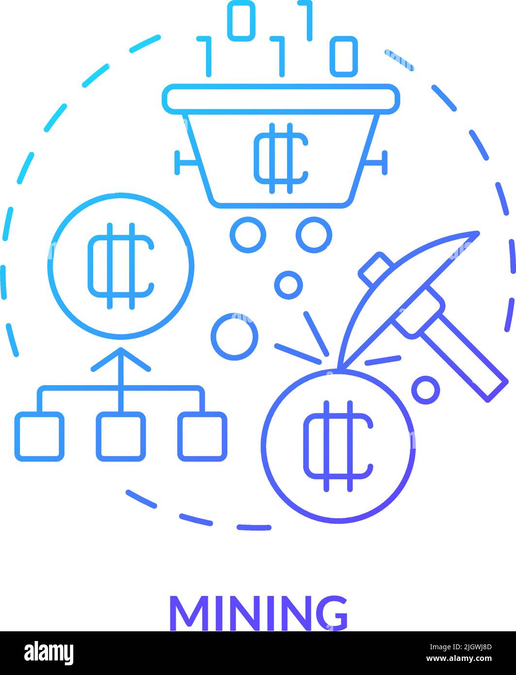 Mining blue gradient concept icon Stock Vector Image & Art - Alamy