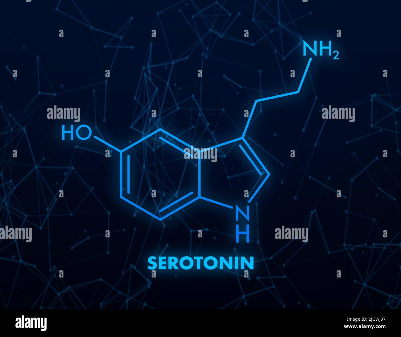 Vector graphic. Serotonin editable stroke outline icon isolated on ...