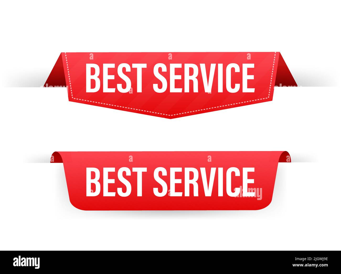 Best service red ribbon. Premium service label. Vector illustration ...