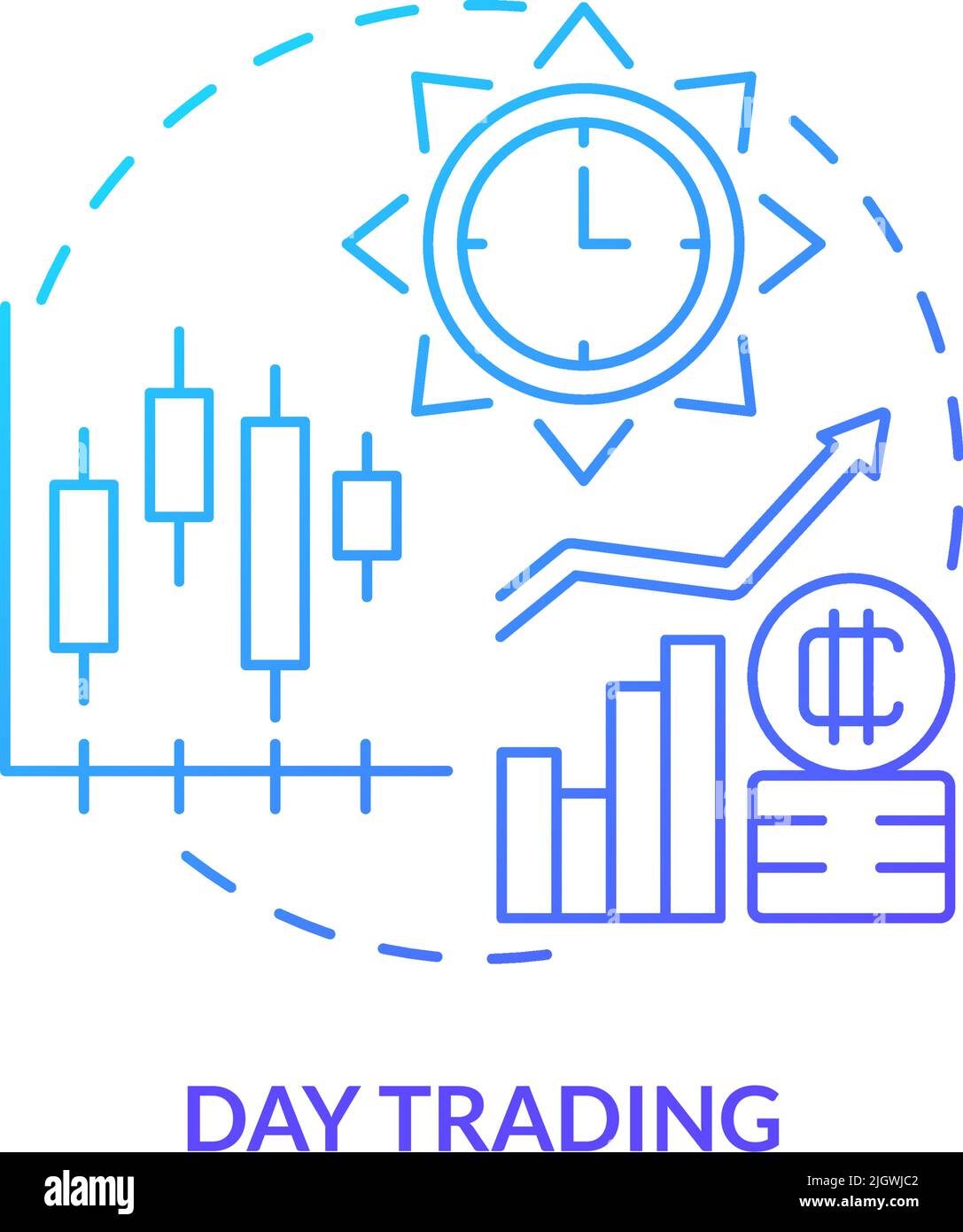 Day trading blue gradient concept icon Stock Vector Image & Art - Alamy