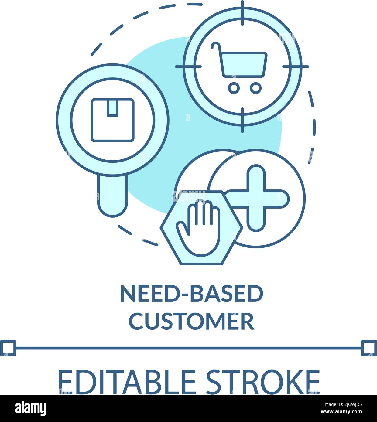 Need based customer turquoise concept icon Stock Vector Image & Art - Alamy