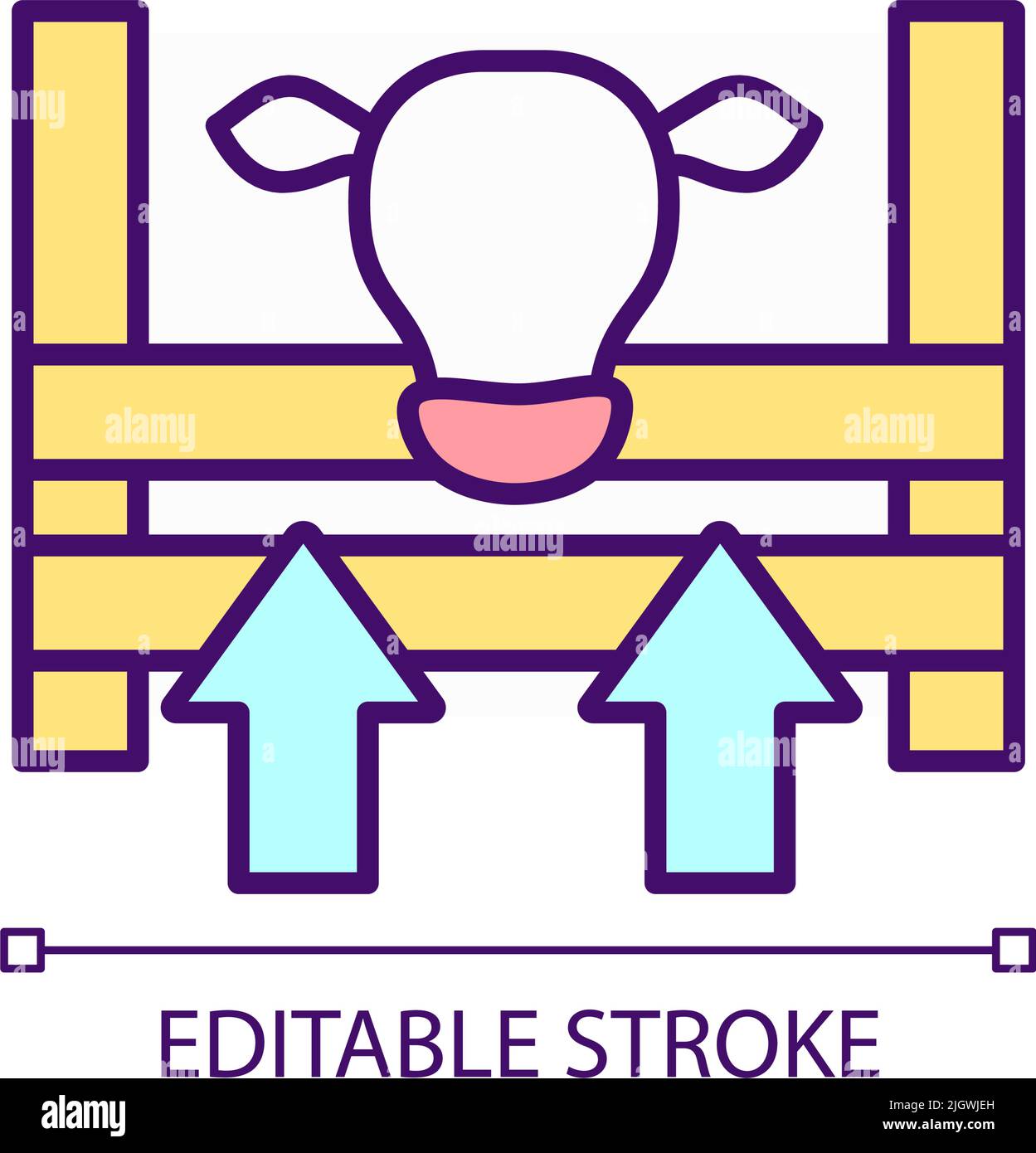 Increasing livestock production RGB color icon Stock Vector Image & Art ...