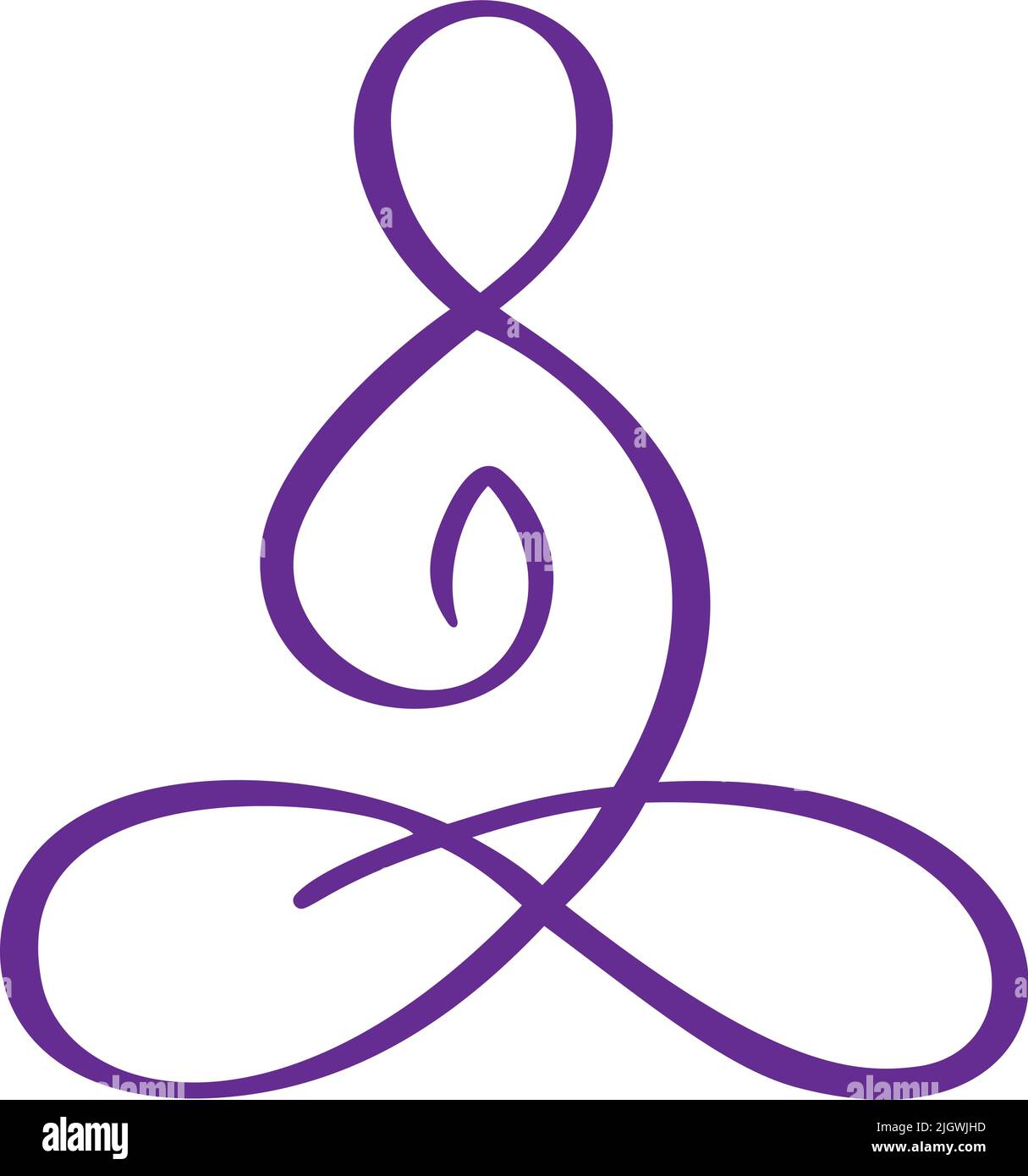 Yoga Lotus pose icon Vector Logo concept. Meditation Yoga Minimal ...