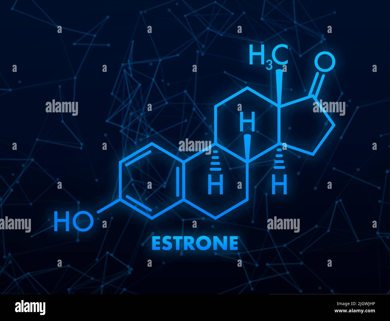 Estrone formula. Estrogens vector chemical formulas. Vector ...